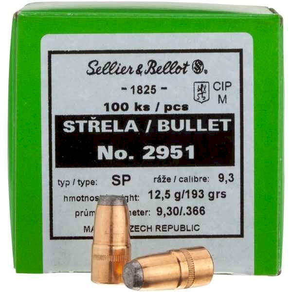 Ogives SELLIER&BELLOT cal.9.3mm SP 193gr par 100| Armurerie Beau Repaire