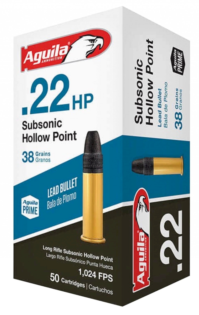 Munitions aguila cal.22lr subsonic creuse 38gr armurerie beau repaire