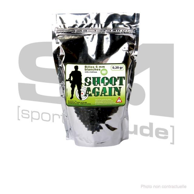 Billes airsoft BIO 0.25gr pas chères Shoot AGAIN BIO| Armurerie Beau ...